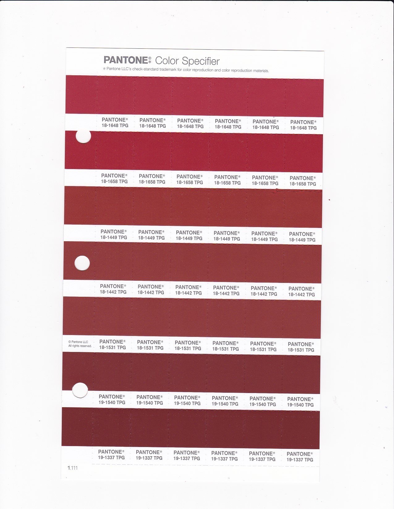 PANTONE 18-1531 TPG Barn Red Replacement Page (Fashion, Home ...