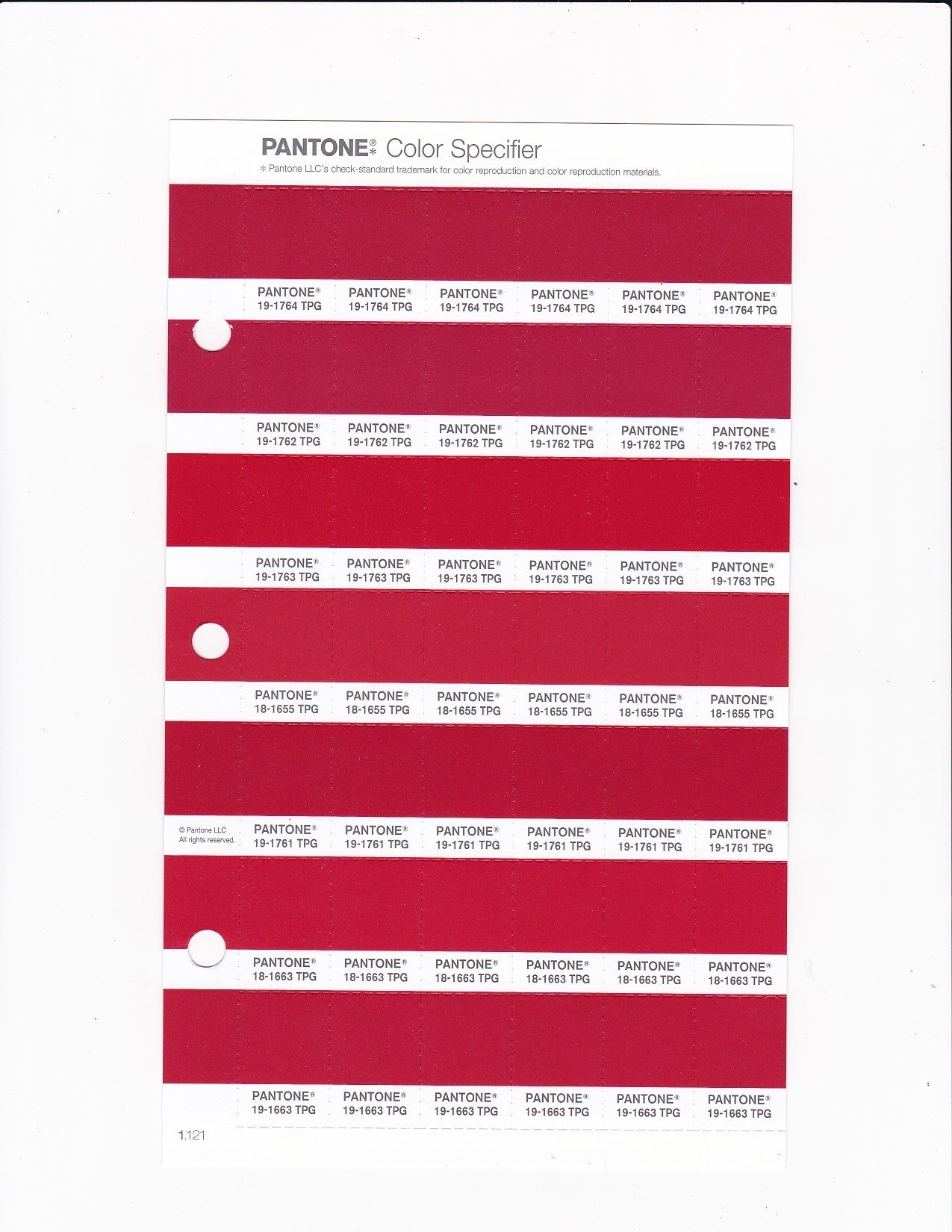 PANTONE 19-1559 TPG Scarlet Sage Replacement Page (Fashion, Home ...