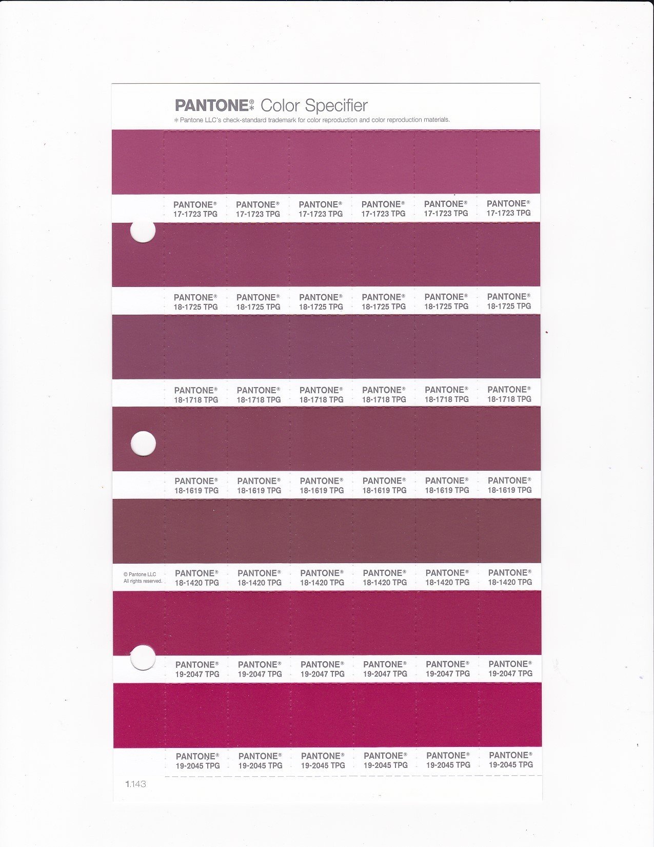 PANTONE 18-1718 TPG Hawthorn Roser Replacement Page (Fashion, Home ...