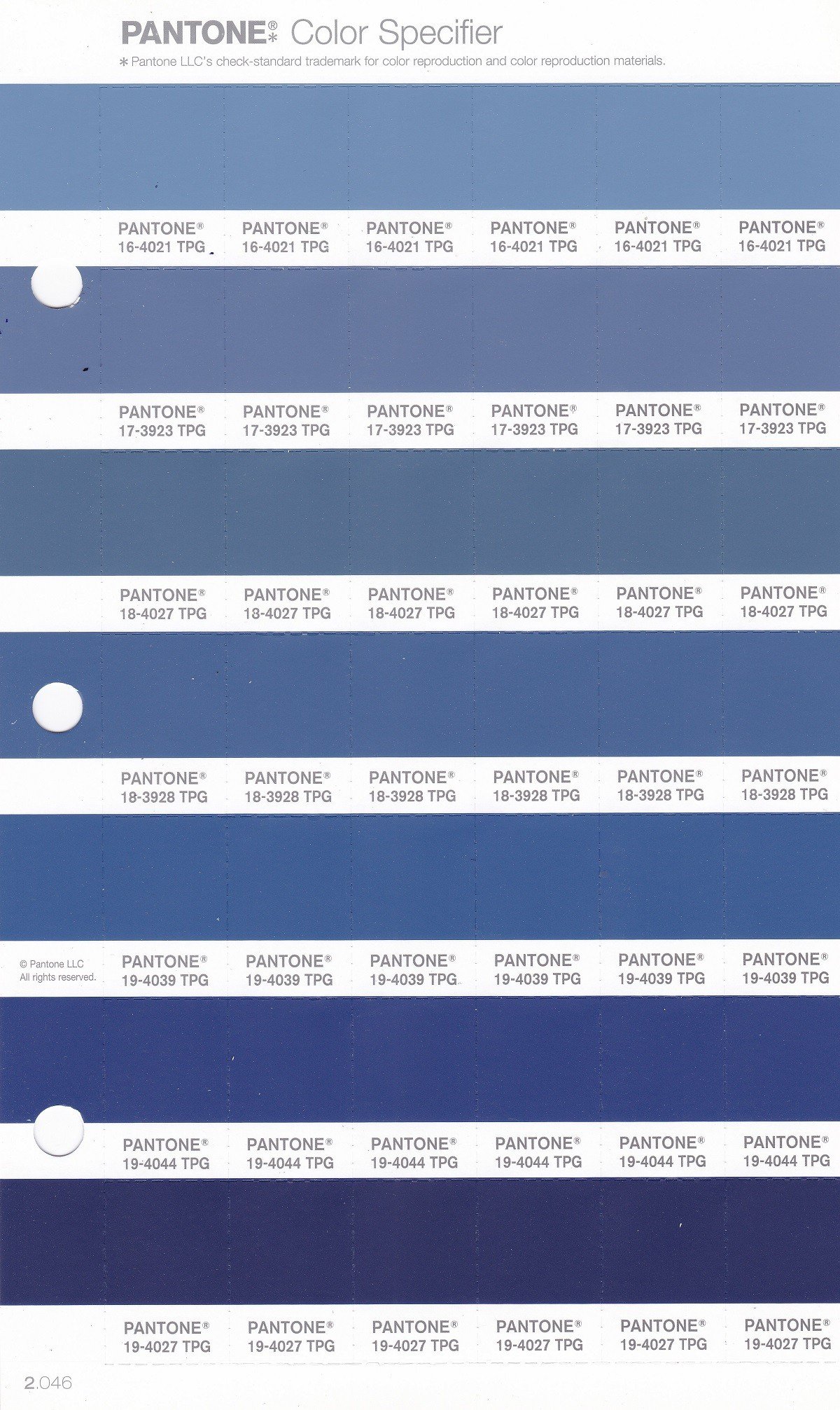 PANTONE 18-4027 TPG Moonlight Blue Replacement Page (Fashion, Home ...