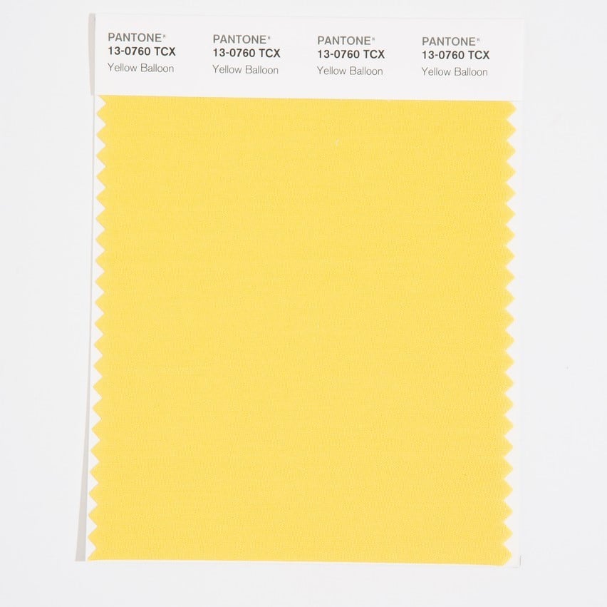 Pantone 13-0760 TCX Swatch Card Yellow Balloon – Design Info