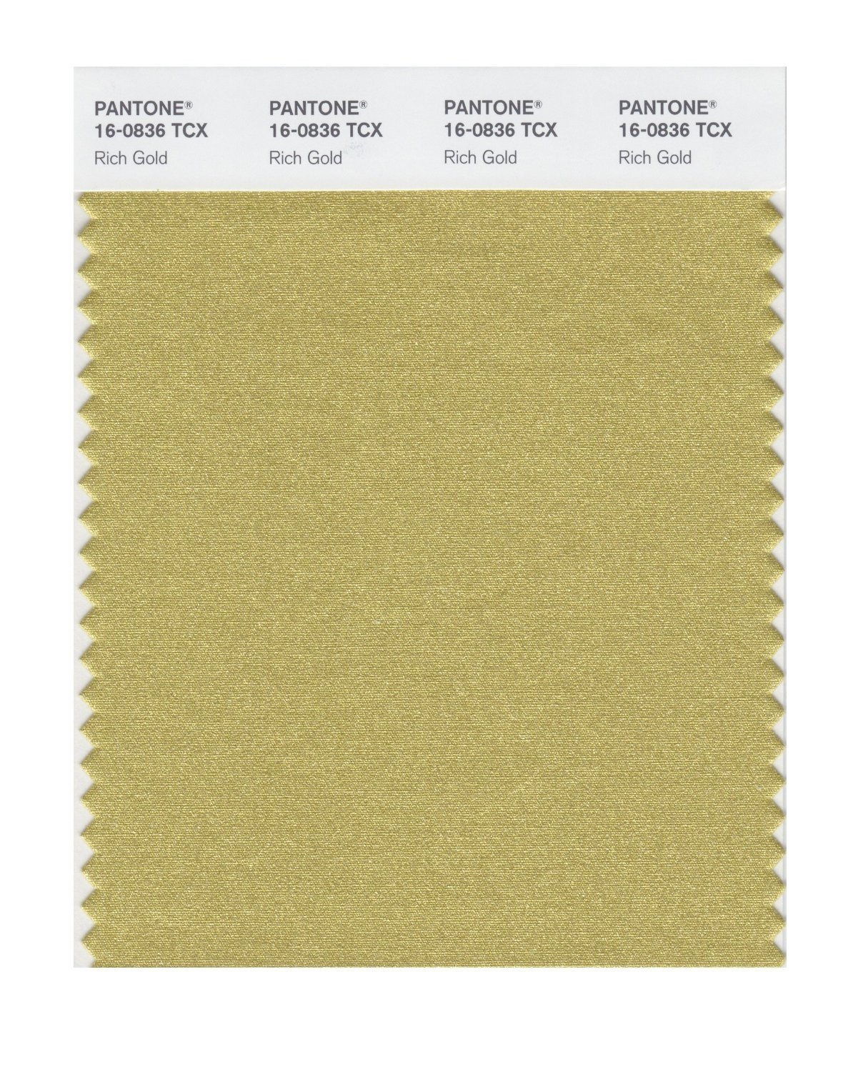 Pantone 16-0836 TCX Swatch Card Rich Gold – Design Info