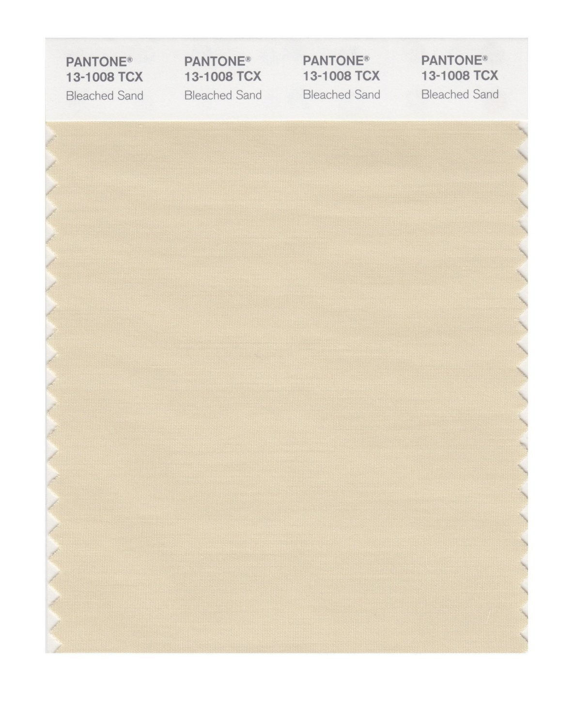 Pantone 13-1008 TCX Swatch Card Bleached Sand – Design Info