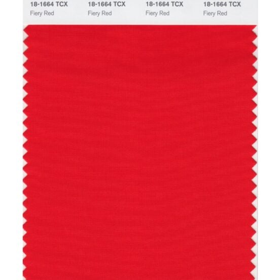 Pantone 18-1664 TCX Swatch Card Fiery Red – Design Info