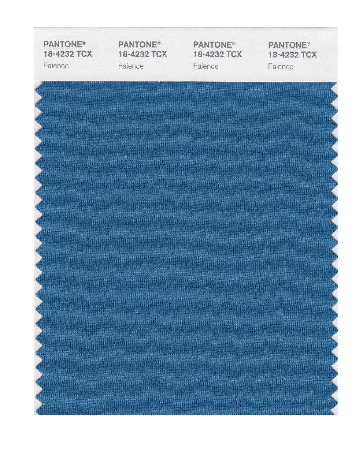Pantone 18-4232 TCX Swatch Card Faience – Design Info