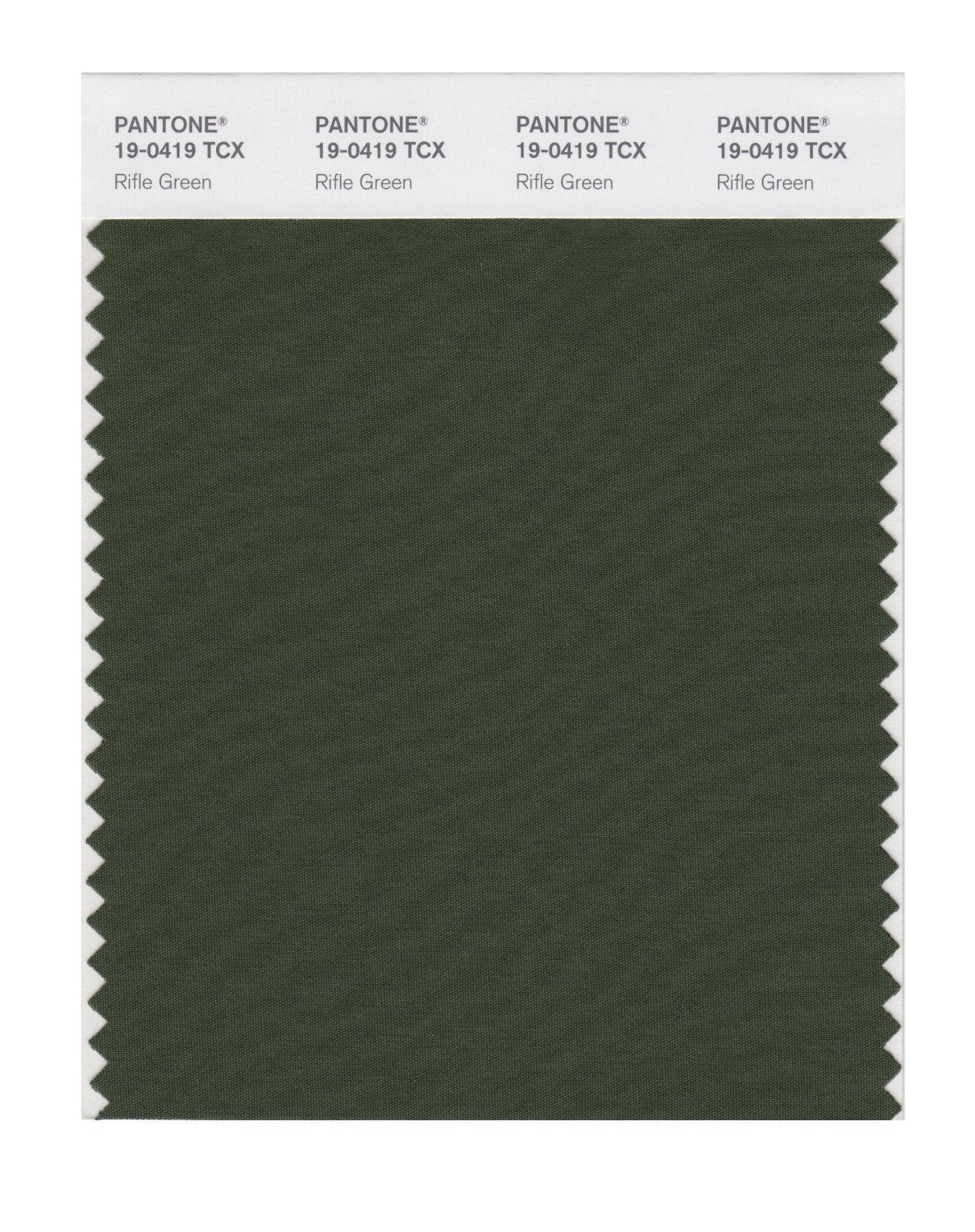 Pantone 19-0419 TCX Swatch Card Rifle Green – Design Info