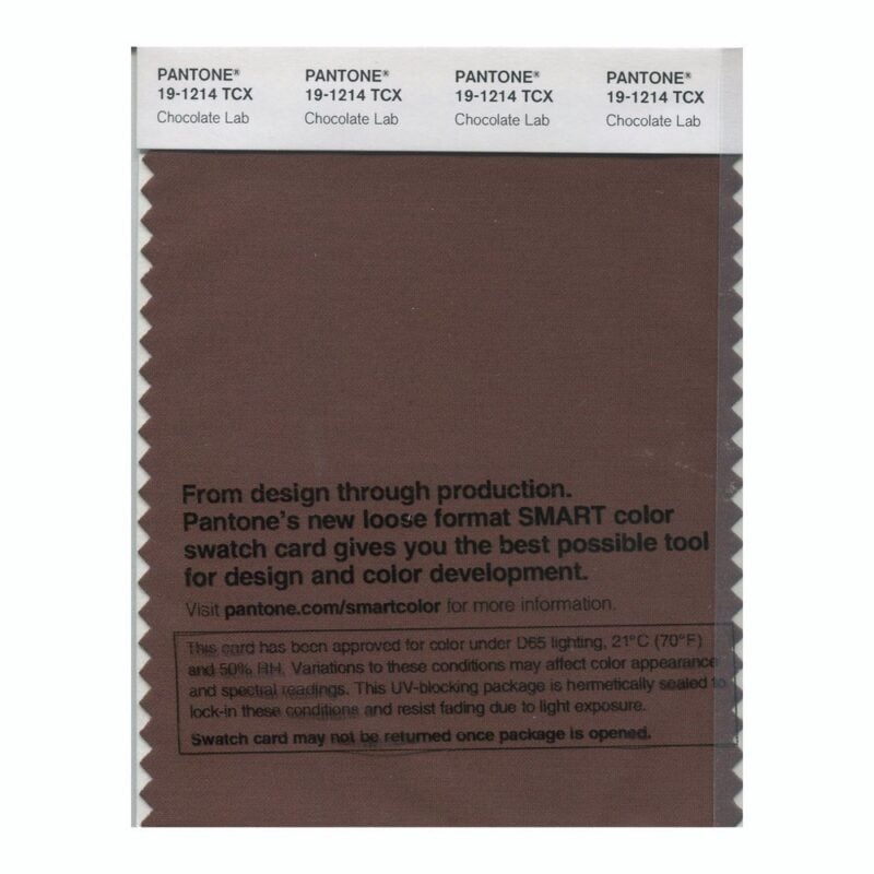 Pantone 19-1016 TCX Swatch Card Java – Design Info
